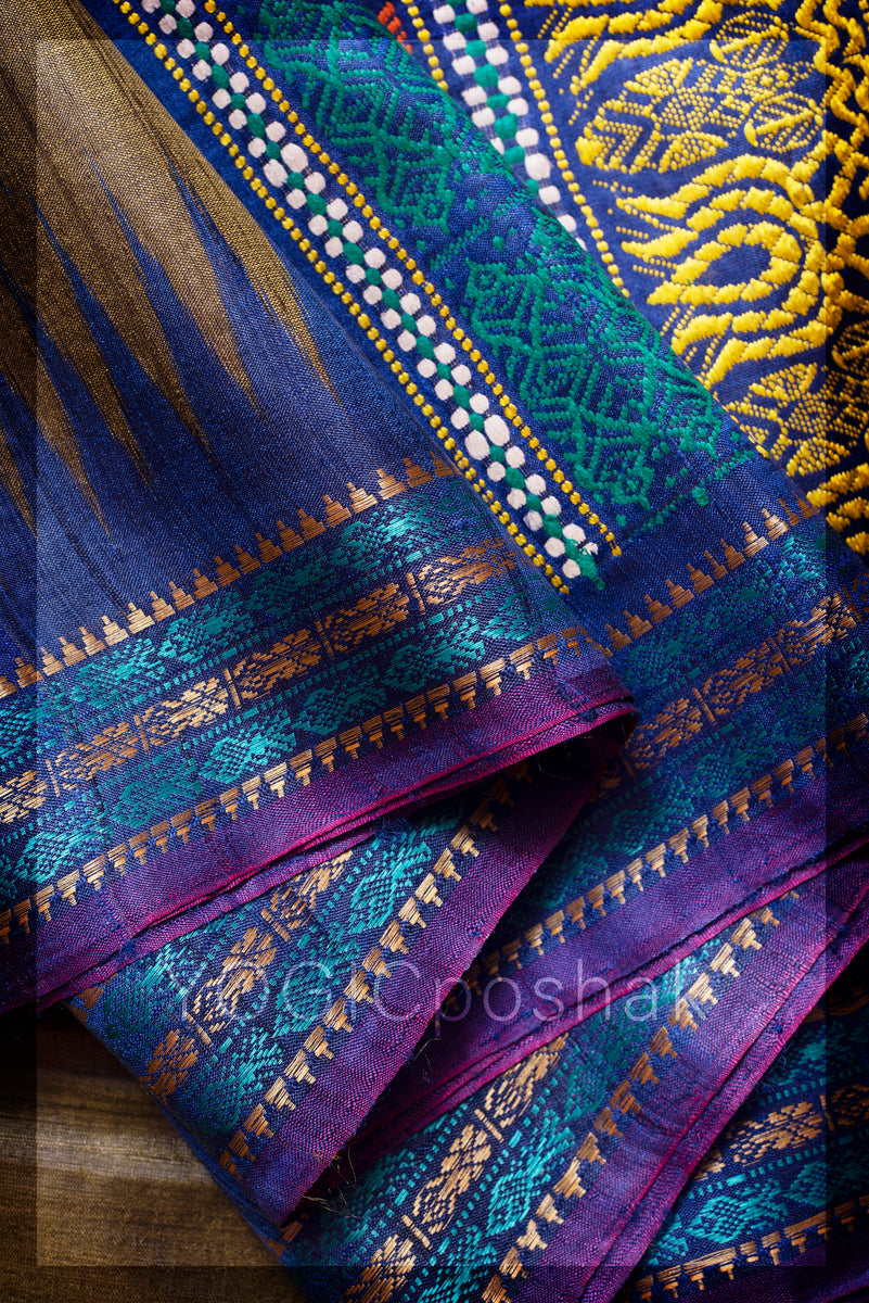 Narayani | Handwoven jala tussar silk saree | Golden brown – YOGICposhak