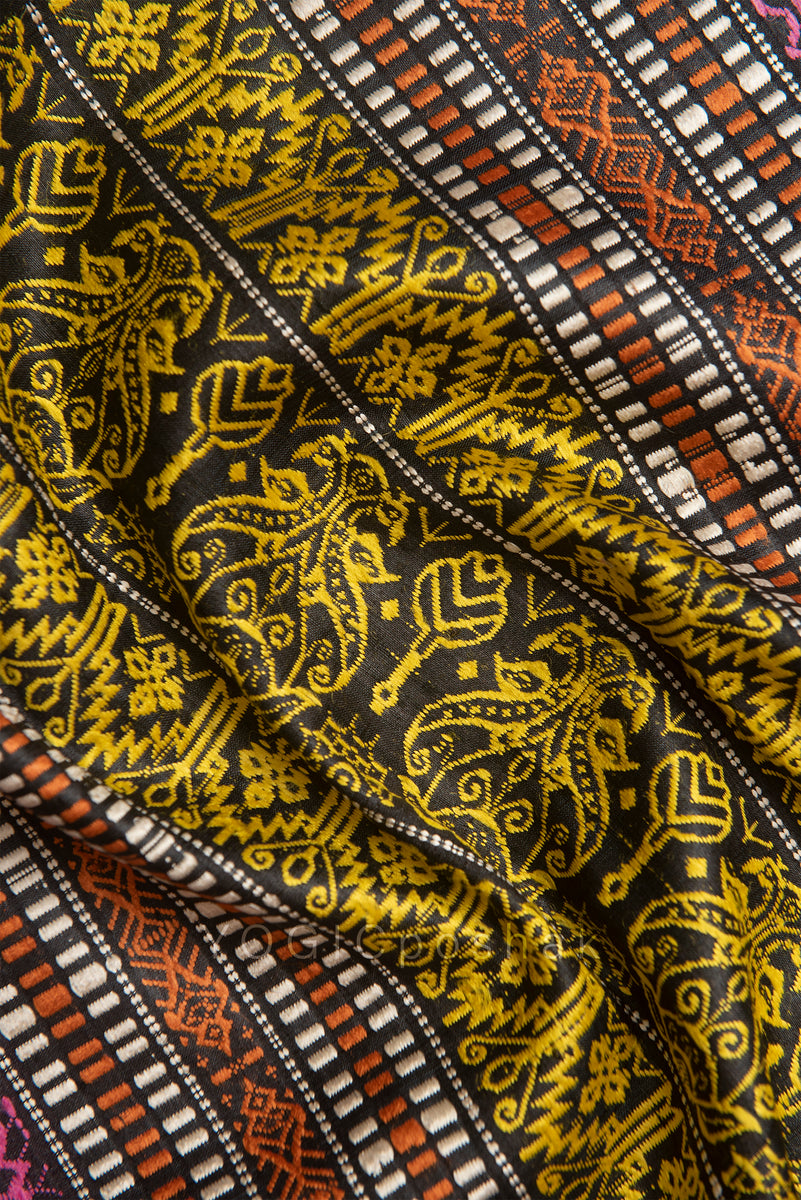Narayani | Handwoven jala tussar silk saree | Mehendi – YOGICposhak