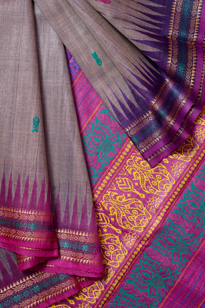 Narayani | Handwoven jala tussar silk saree | Ganga Yamuna border | Na ...